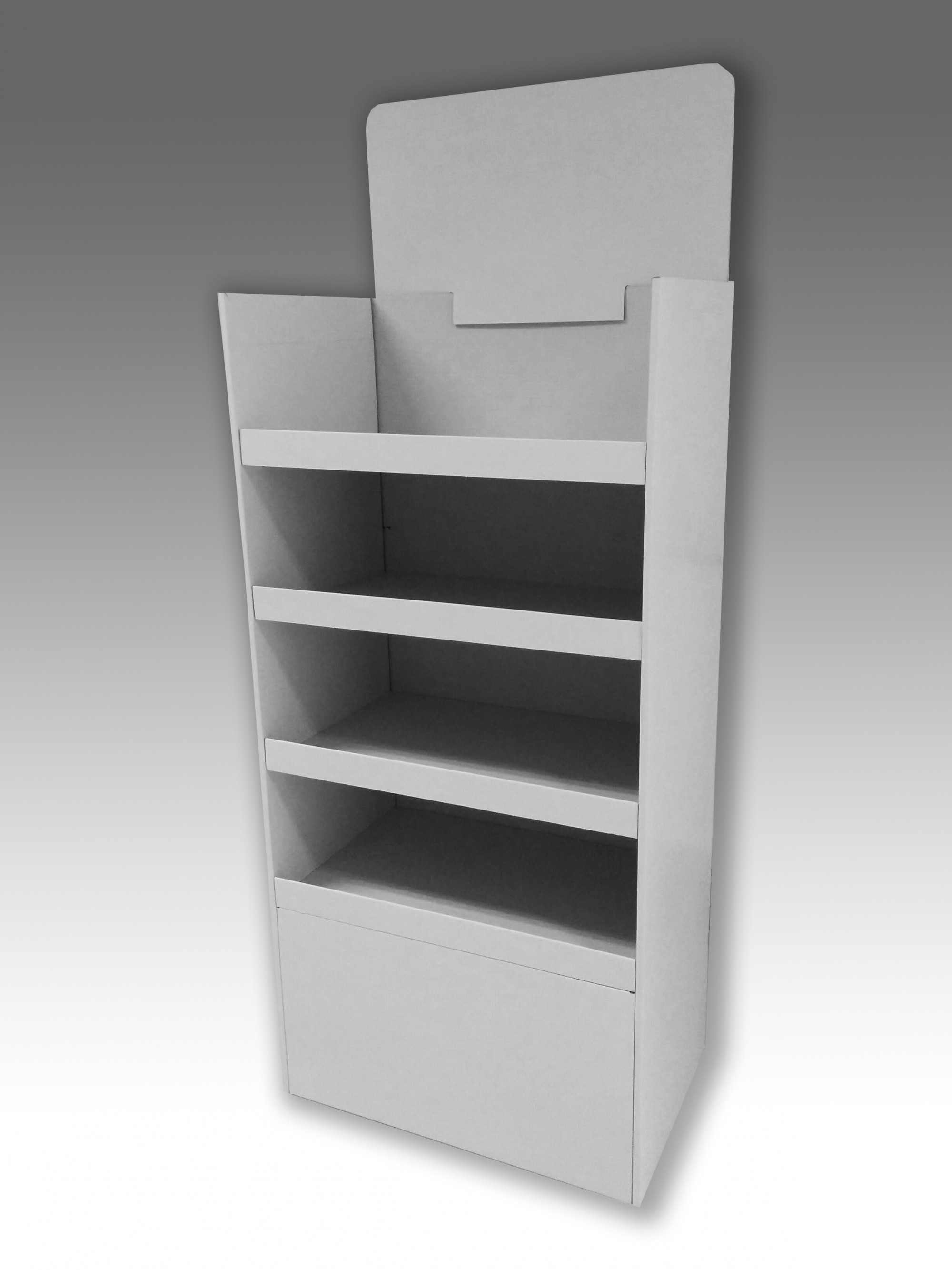 Stand carton 60x40 cu 4 polite - Produse Standard | 2print2cut